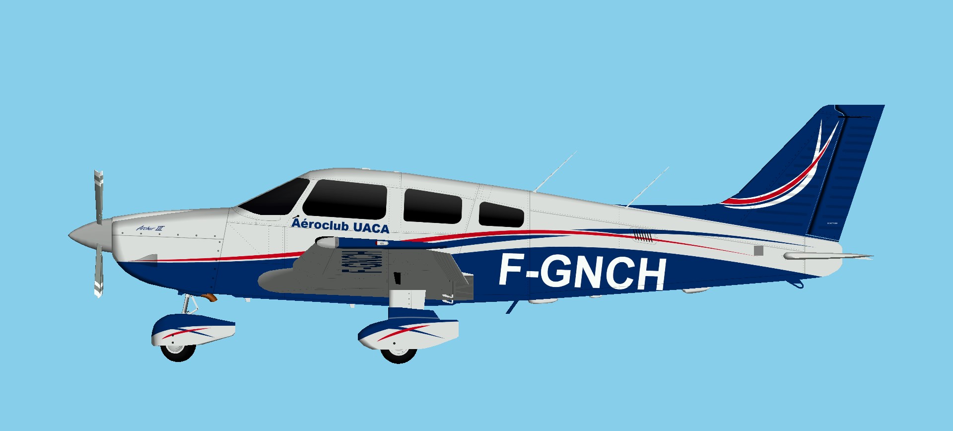 DFAI Piper Archer III Union Aeronautique De La Cote D’Azur F-GNCH is ...